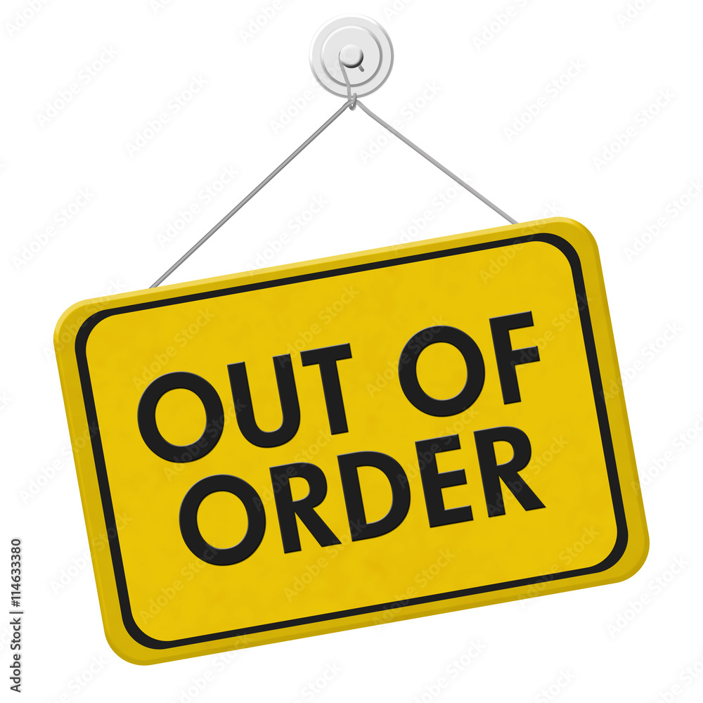 Out of Order Sign Stock Illustration | Adobe Stock