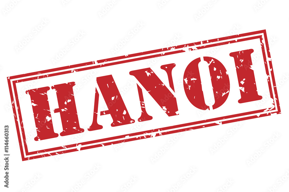 hanoi red stamp on white background Stock Illustration | Adobe Stock