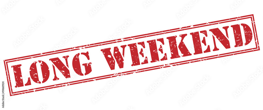 long weekend red stamp on white background Stock Illustration | Adobe Stock