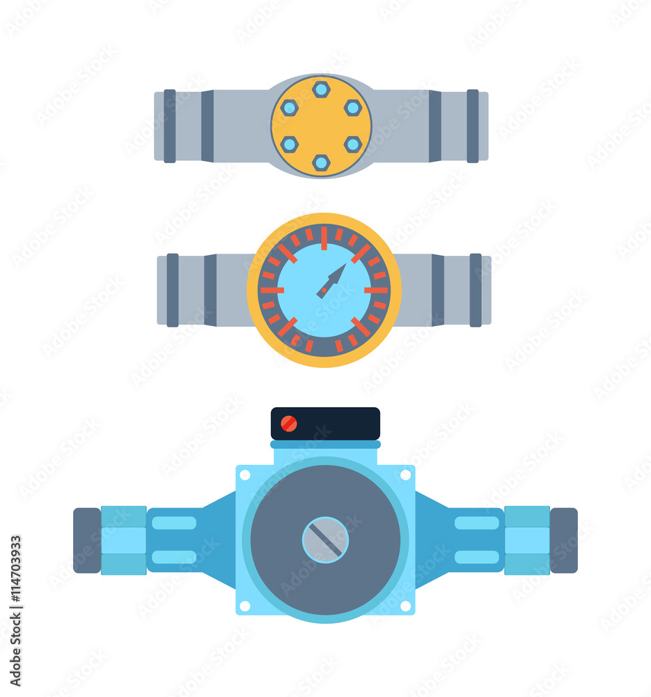 Pressure sensor differential tool vector icon or pressure sensor on ...