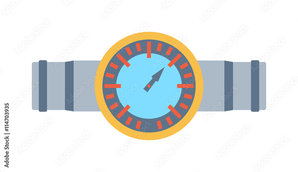 Pressure sensor differential tool vector icon or pressure sensor on ...