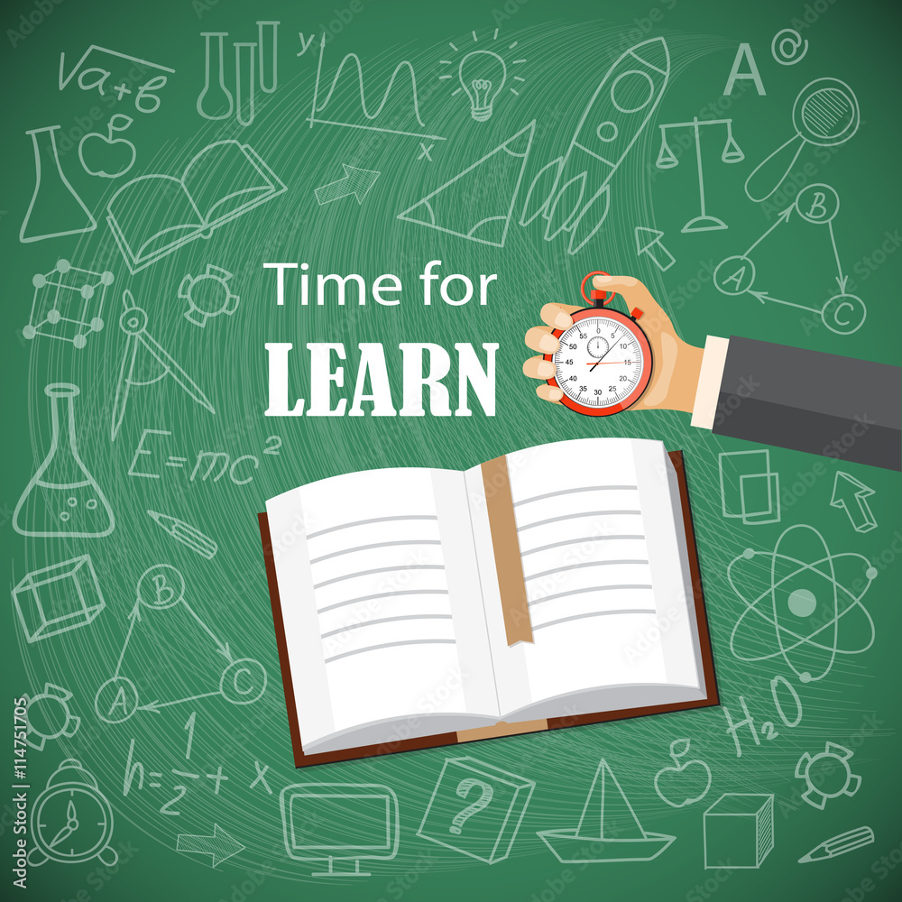 time for learn Stock Vector | Adobe Stock