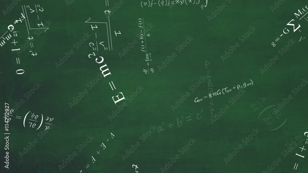 Math/Physics equation background - Seamless looping, alpha Stock Video ...