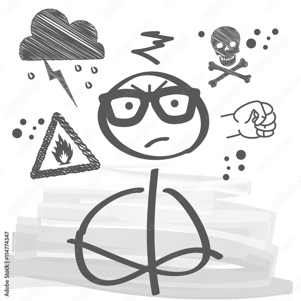 schlechte Laune Stock-Vektorgrafik | Adobe Stock