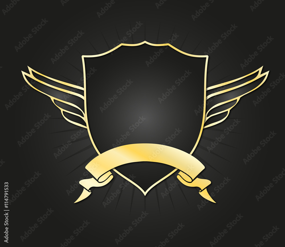 Wappen Gold Vector Stock Vector | Adobe Stock