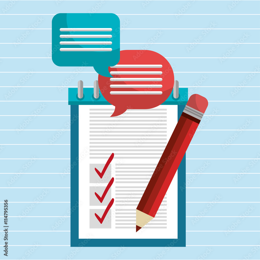 speech bubbles with checklist isolated icon design, vector illustration ...