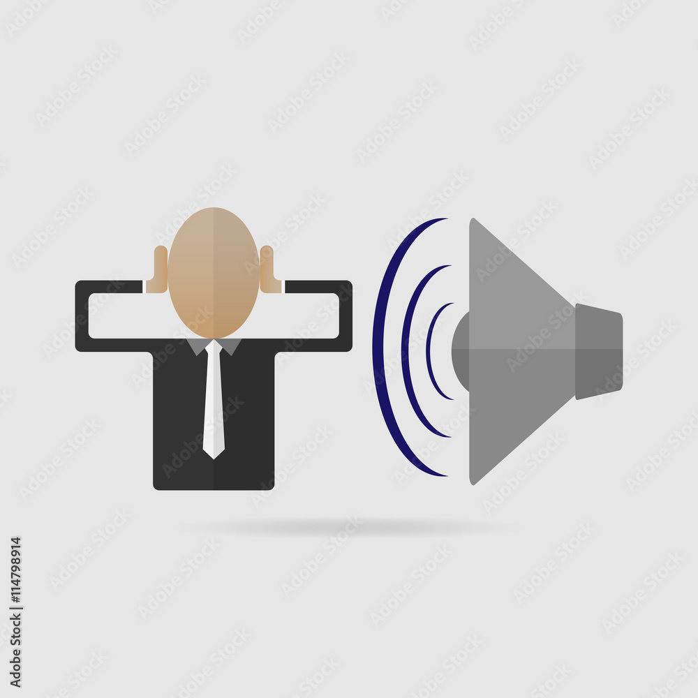 noise loud sound Stock Vector | Adobe Stock