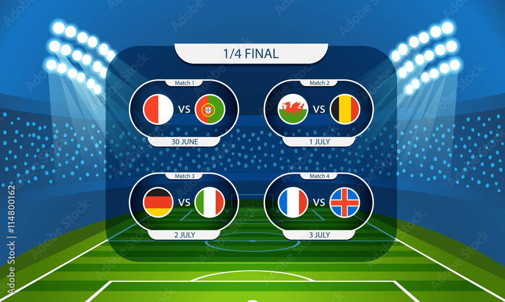 Different country flags collection. Football infographic templat Stock ...