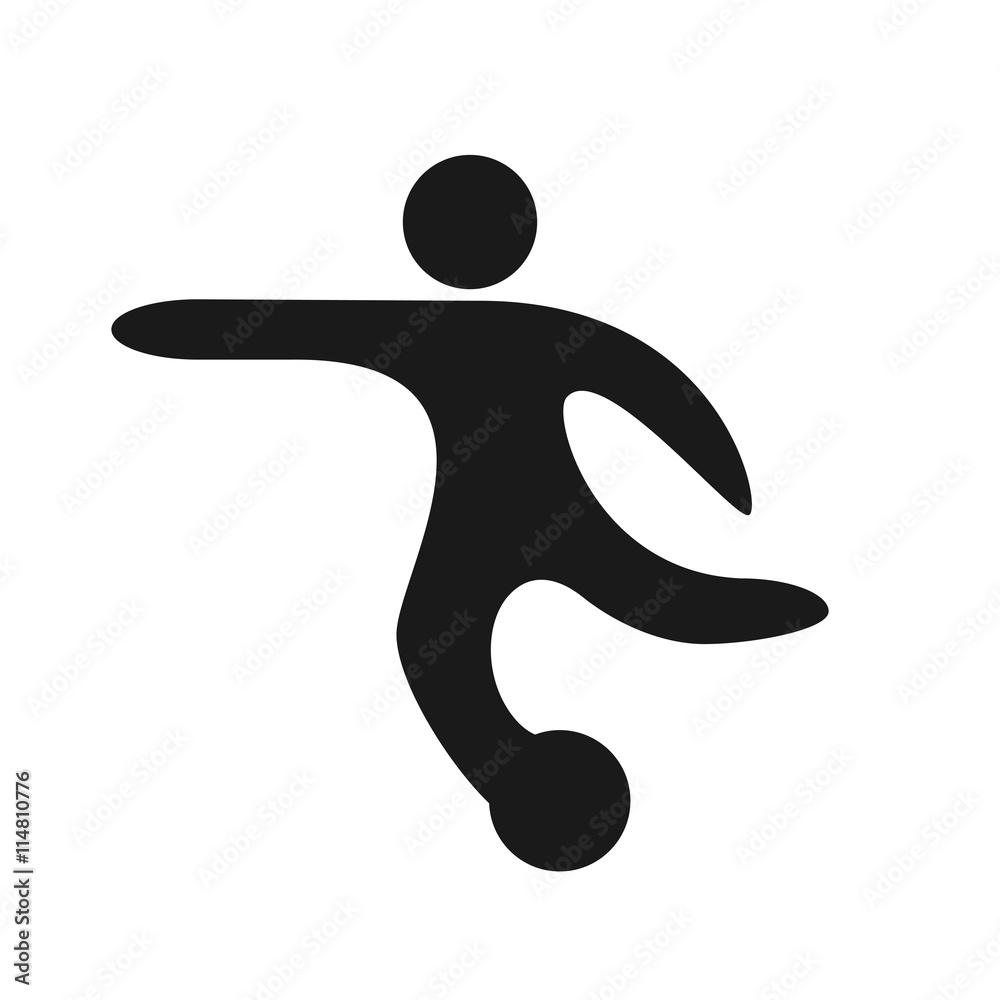 Man stick figure football player Stock Vector | Adobe Stock