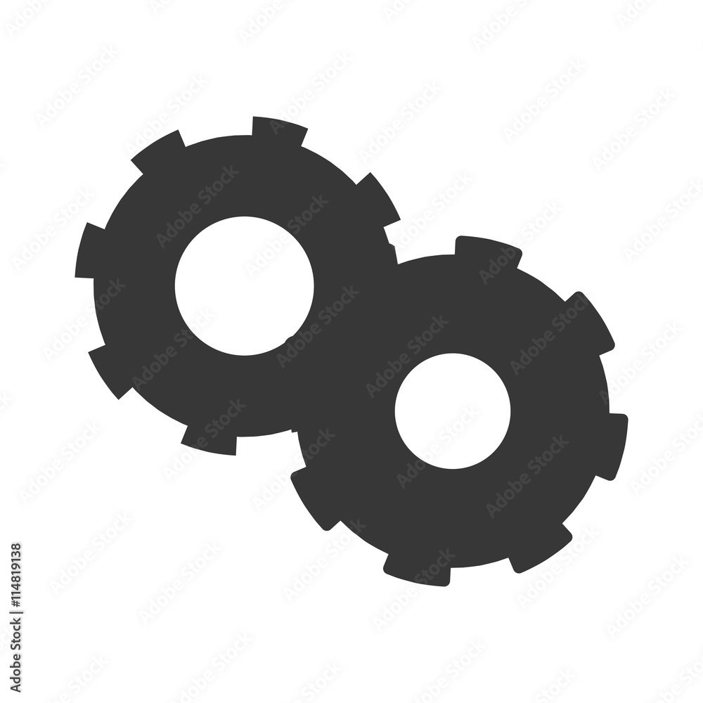 two gears icon Stock Vector | Adobe Stock