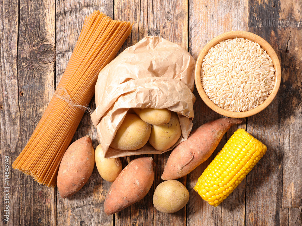carbohydrate food background Stock Photo | Adobe Stock