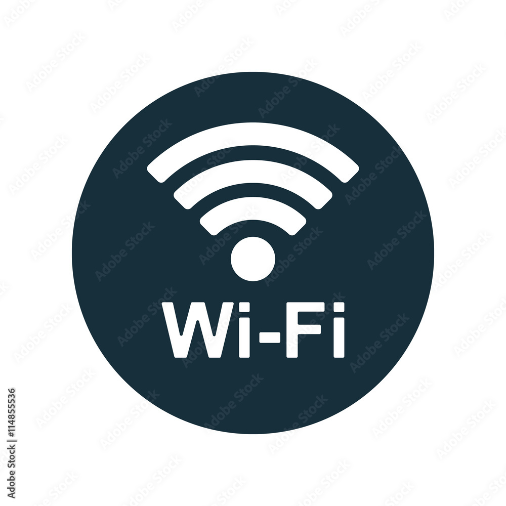 wi-fi point icon on white background Stock Vector | Adobe Stock