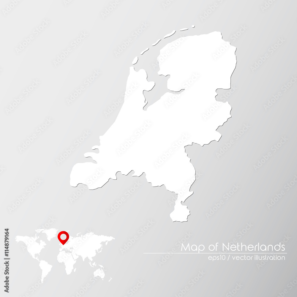 netherland on world map