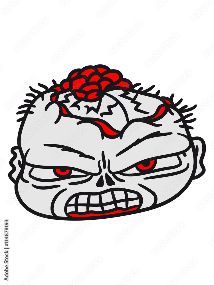 head, face, comic cartoon evil little sweet child zombie dangerous grim ...
