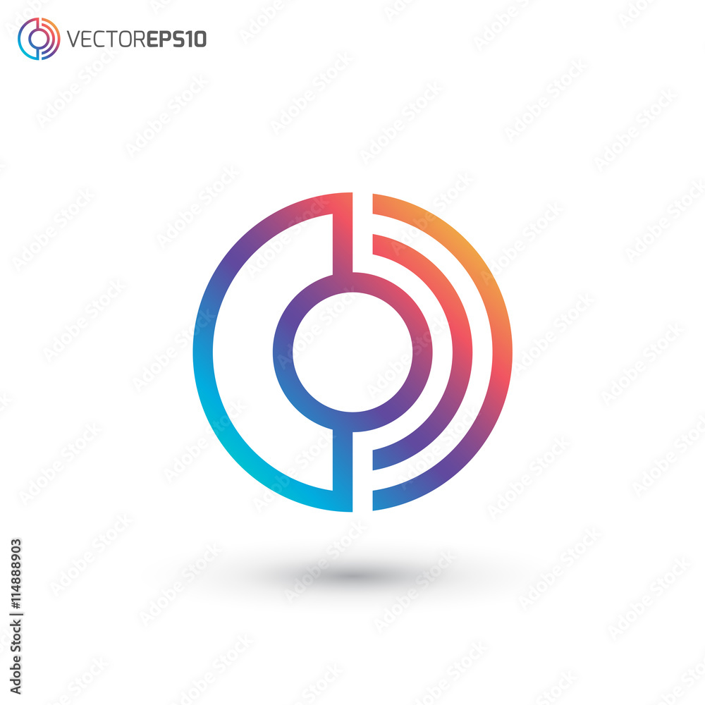 Abstract Letter O Logo Stock Vector | Adobe Stock