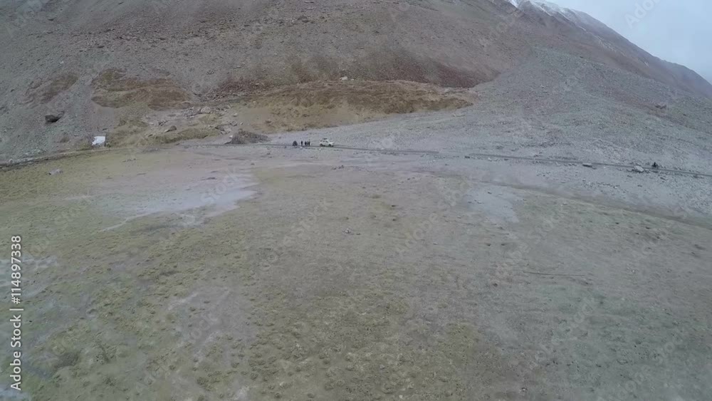 Aerial view of road in Himalayas near Tanglang la Pass - Himalayan ...