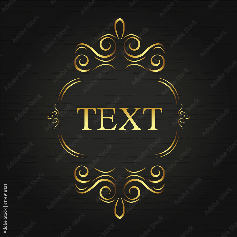 Card frames design gold design Stock Vector | Adobe Stock