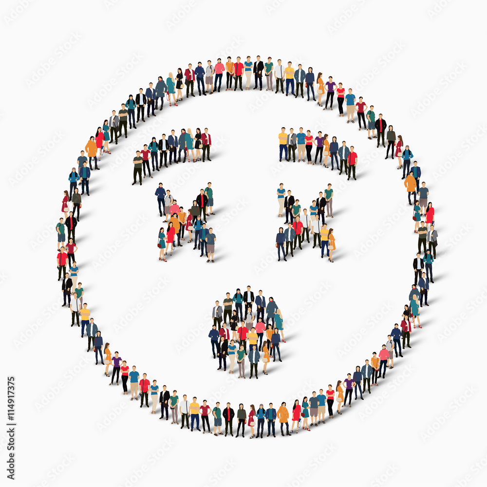 people emoticon smiley icon Stock Vector | Adobe Stock