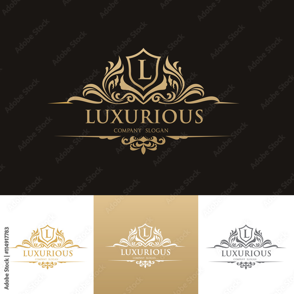 Luxury logo Stock Vector | Adobe Stock