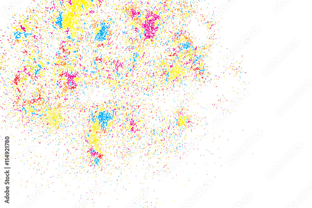 Colorful explosion of confetti. Isolated on black background. Coloured ...