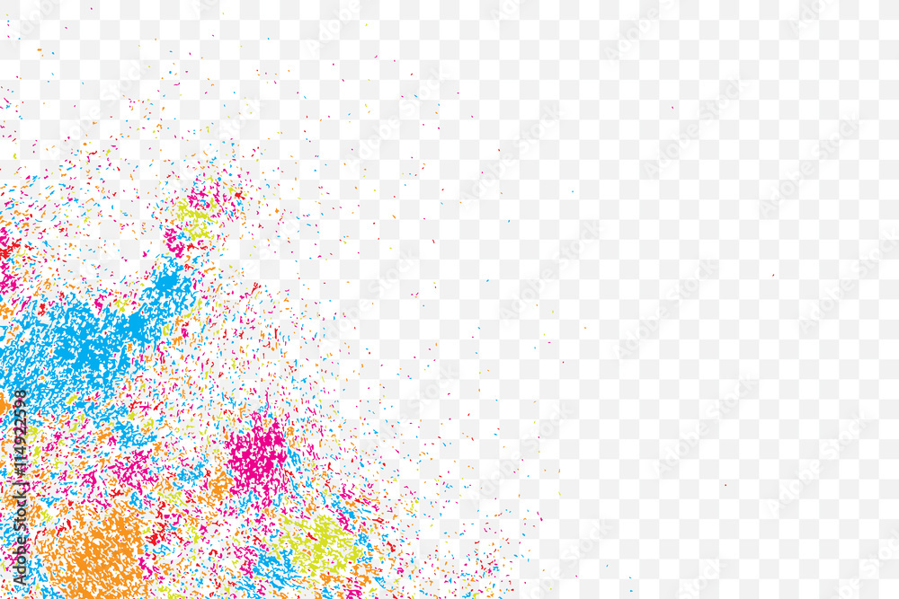 Transparent background with many falling tiny round random confetti ...