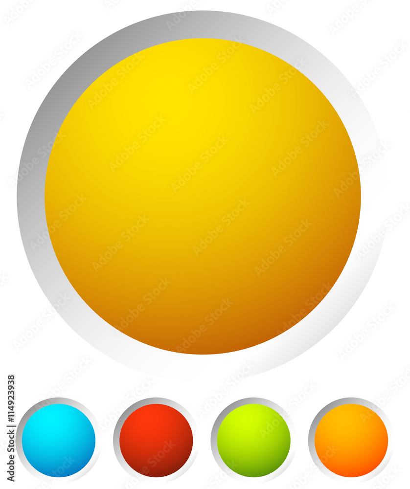 Colorful rounded button background with empty, blank space for y Stock ...