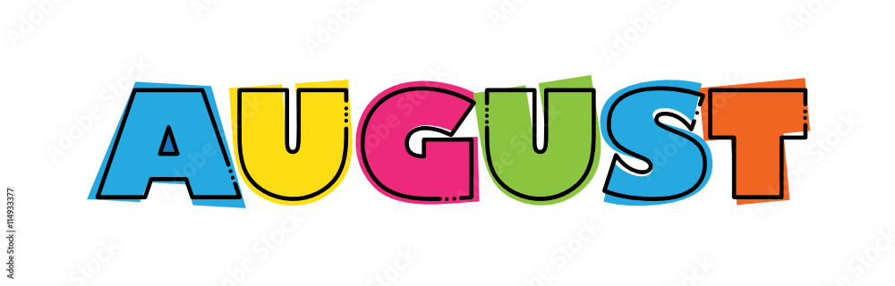 "AUGUST" Vector Letters Icon Stock Vector | Adobe Stock