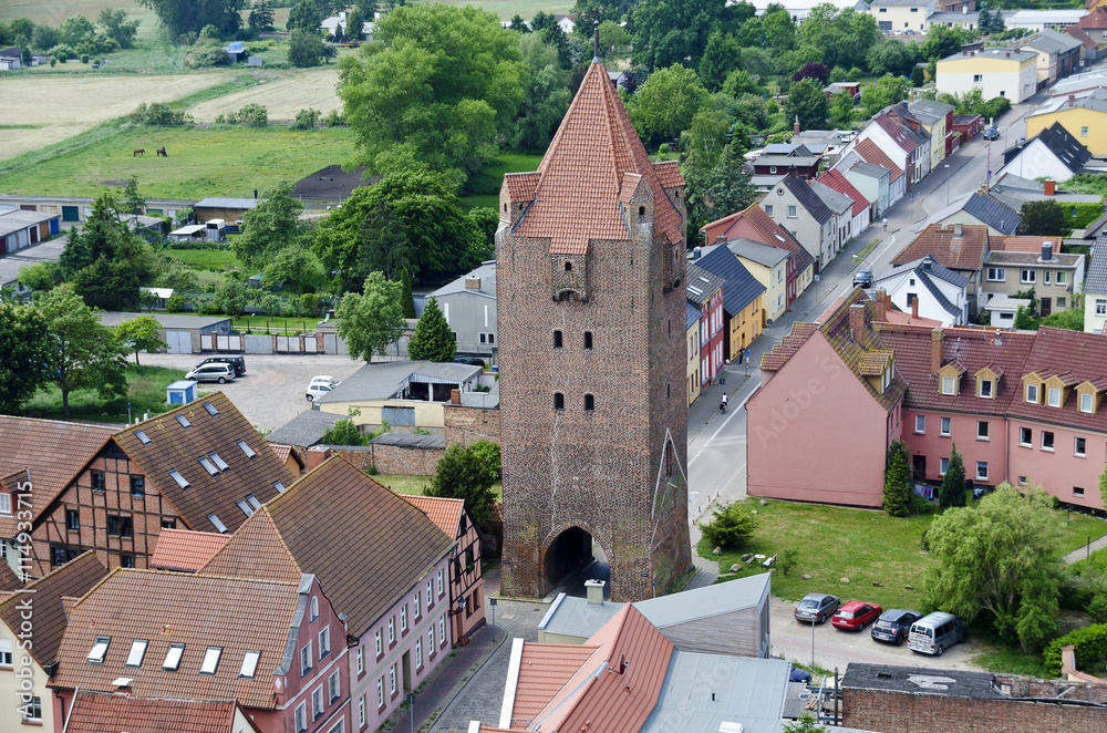 Mittelalterliches Dammtor in Barth Stock-Foto | Adobe Stock