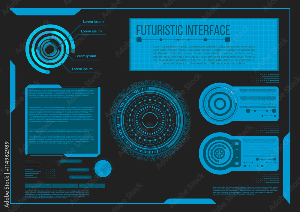 Sci Fi Futuristic User Interface. HUD. Menu Button. Vector Illustration ...