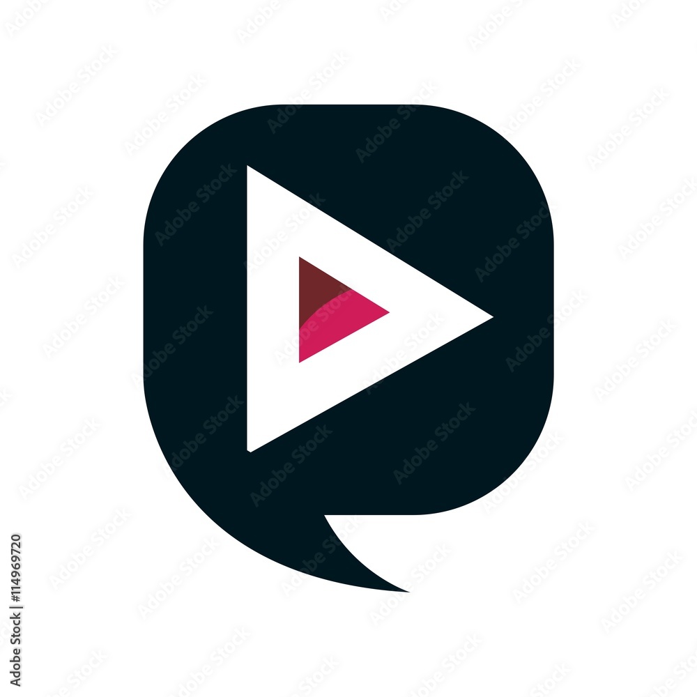 Multimedia&video logo entertainment symbol vector Stock Vector | Adobe ...