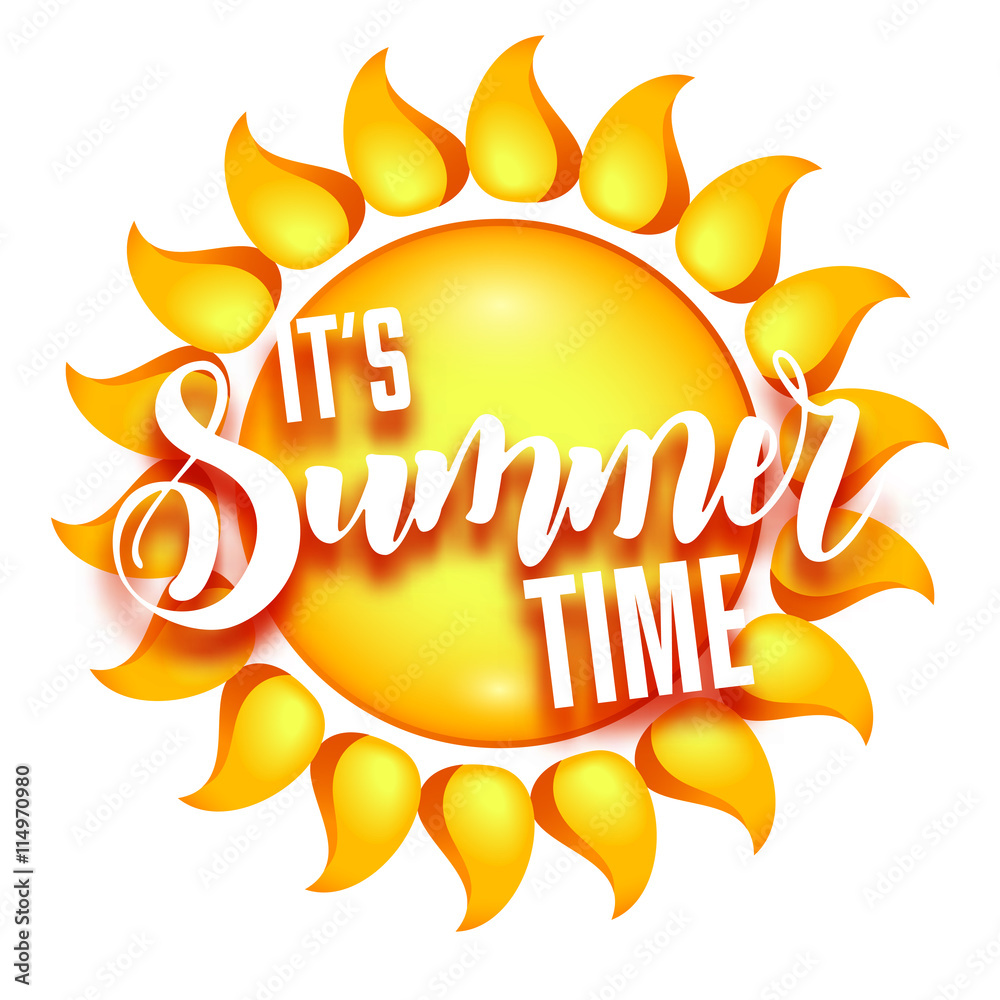 Its Summer Time vector Illustration. Stock Vector | Adobe Stock