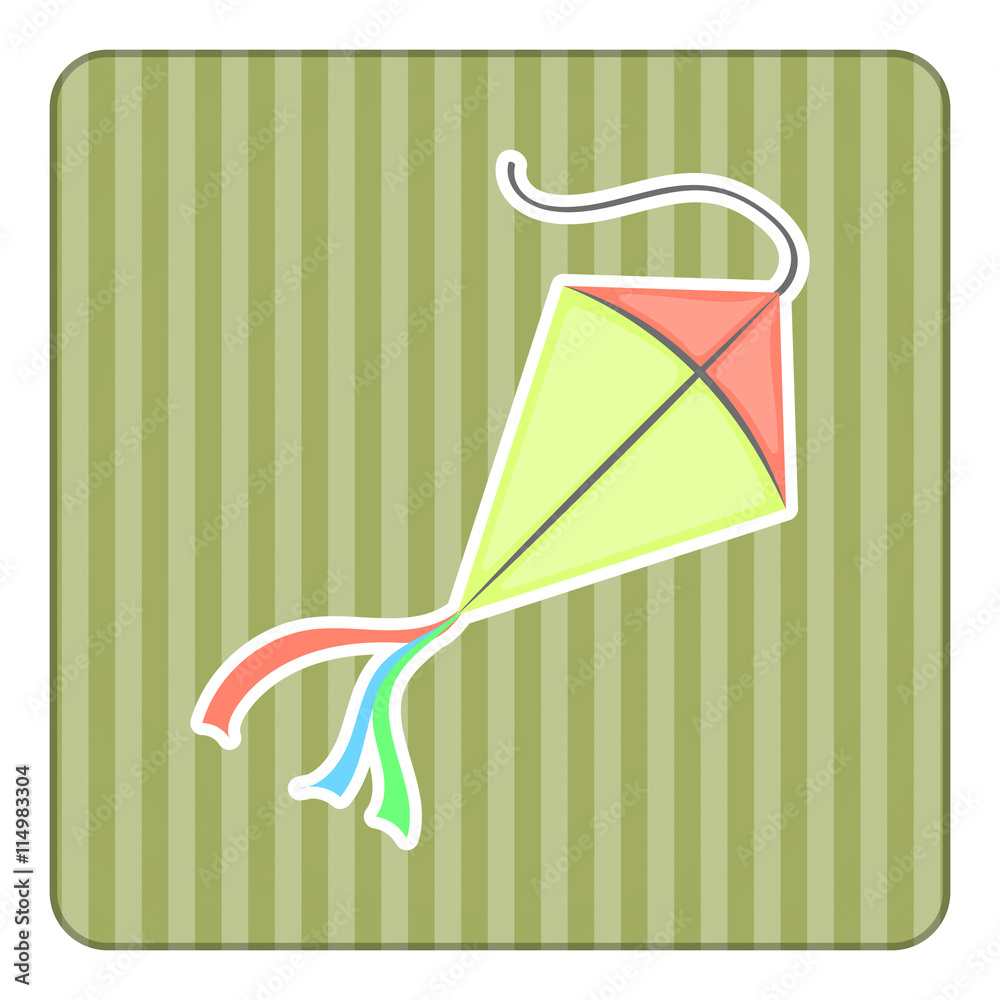 Vector illustration of kite Stock Vector | Adobe Stock