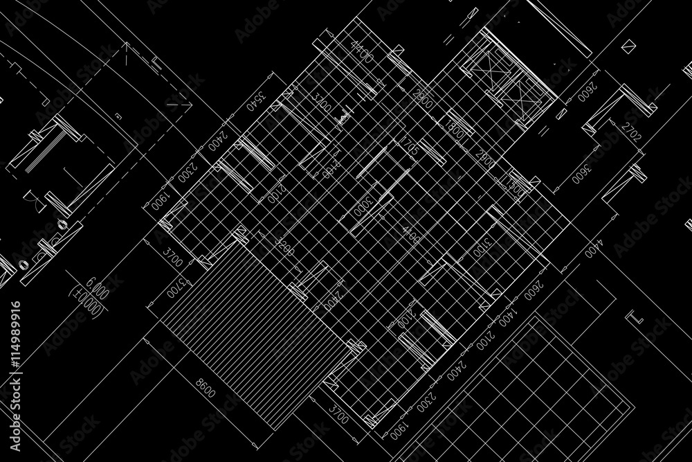 Architectural background, architectural plan, construction drawing ...