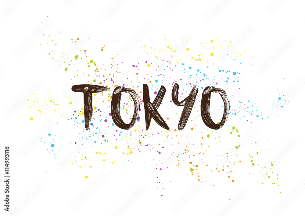 Tokyo, Japan. Capital city typography lettering design. Stock Vector ...