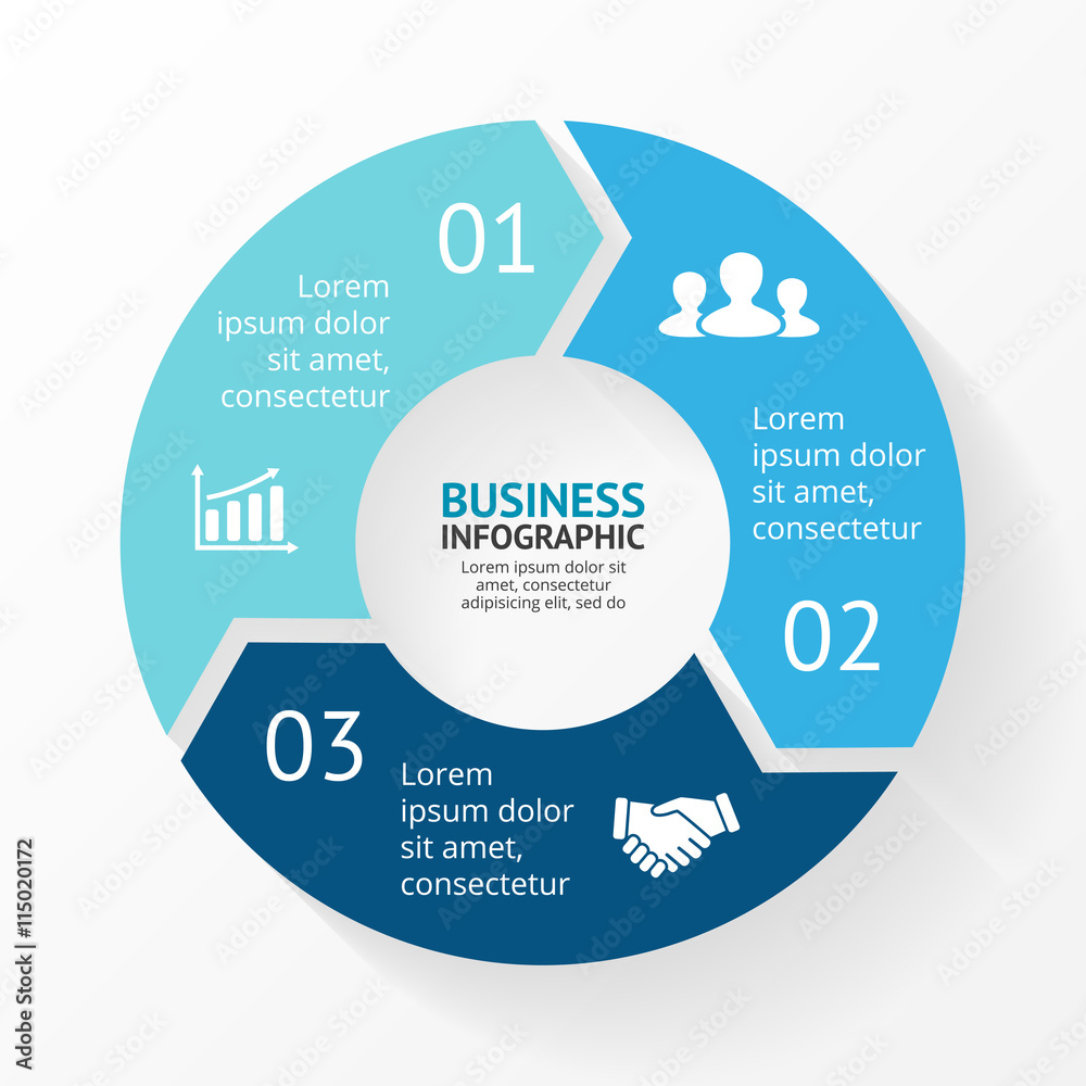 Vector circle arrows infographic, cycle diagram, graph. Presentation ...