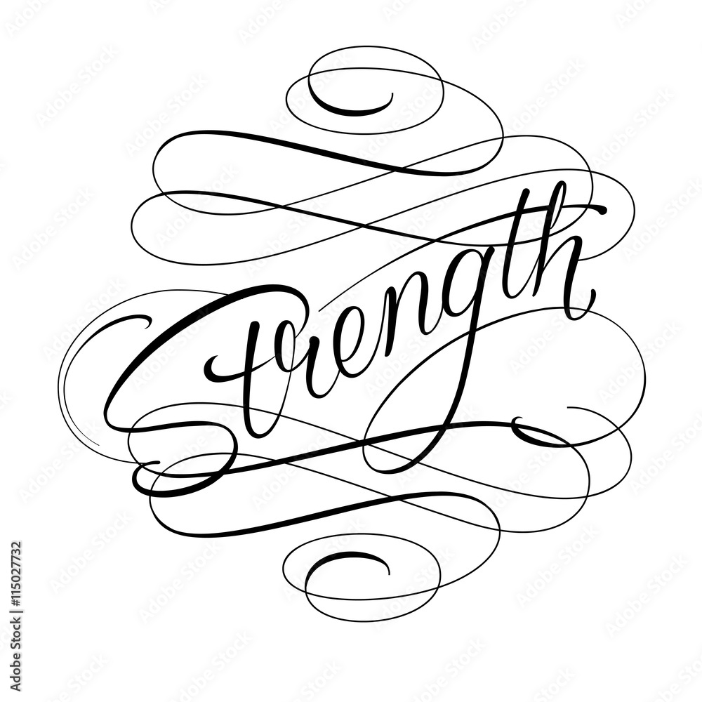 infinite strength lettering Stock Vector | Adobe Stock