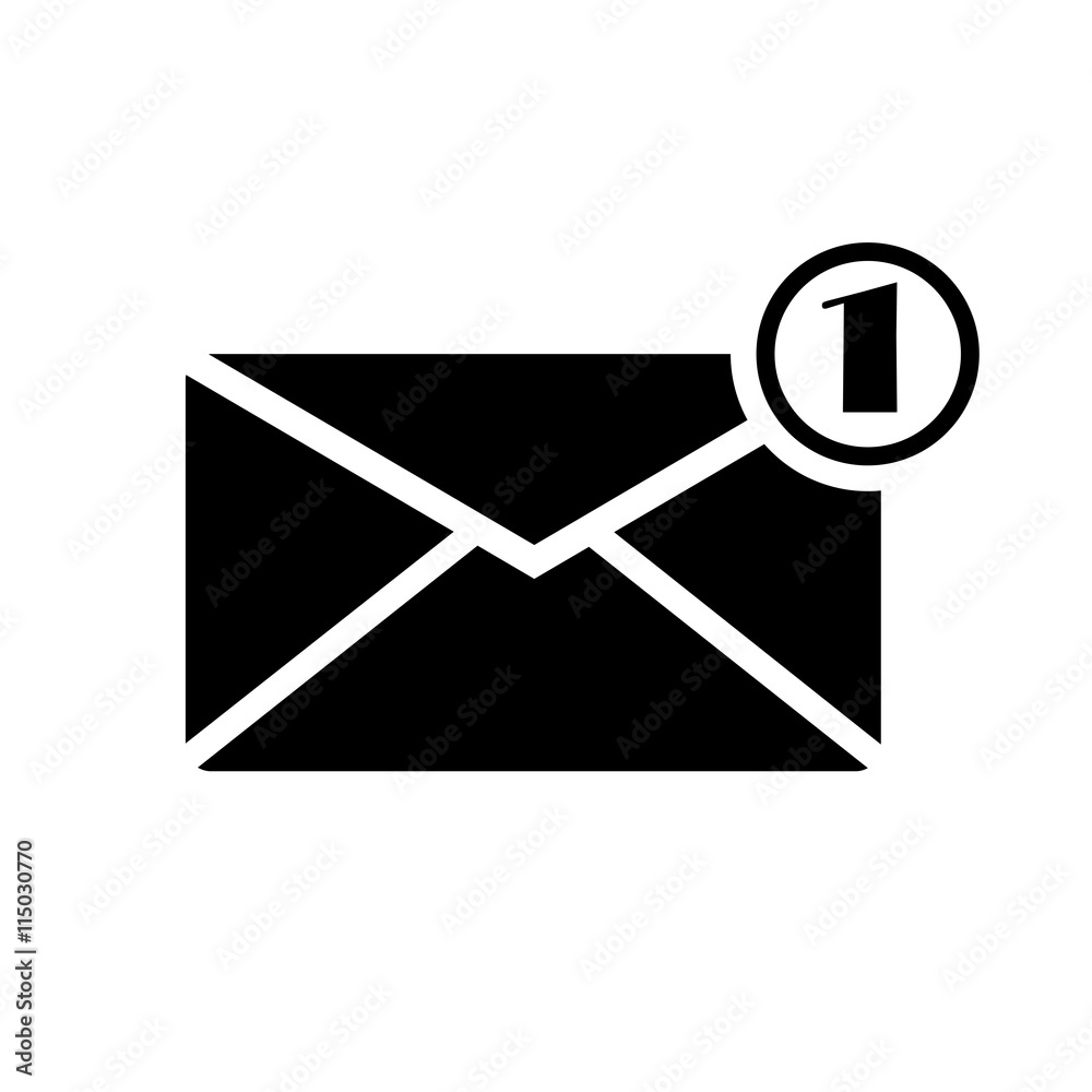 SMS and message icon. Black icon on white background. Stock ...