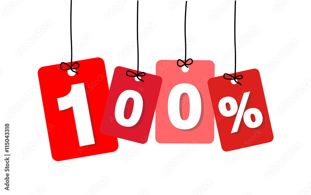 Vector colorful hanging cardboard. Tags - 100 percent Stock Vector ...