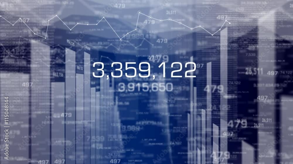 Data, charts and bar graphs. Stock Video | Adobe Stock