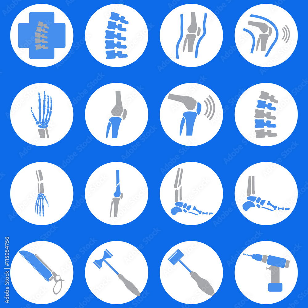 Orthopedic and spine symbol - vector illustration, Collection Hu Stock ...