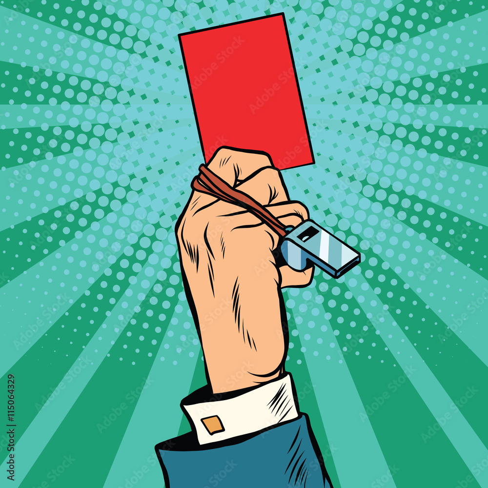 Red card hand business concept Stock Vector | Adobe Stock