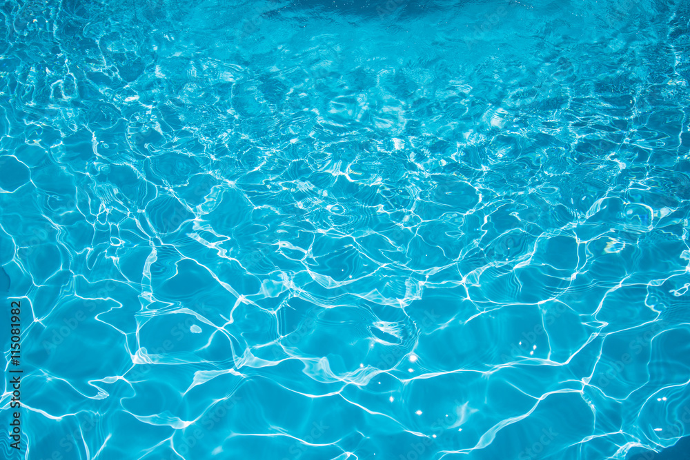 Ripple Water in swimming pool with sun reflection Stock Photo | Adobe Stock