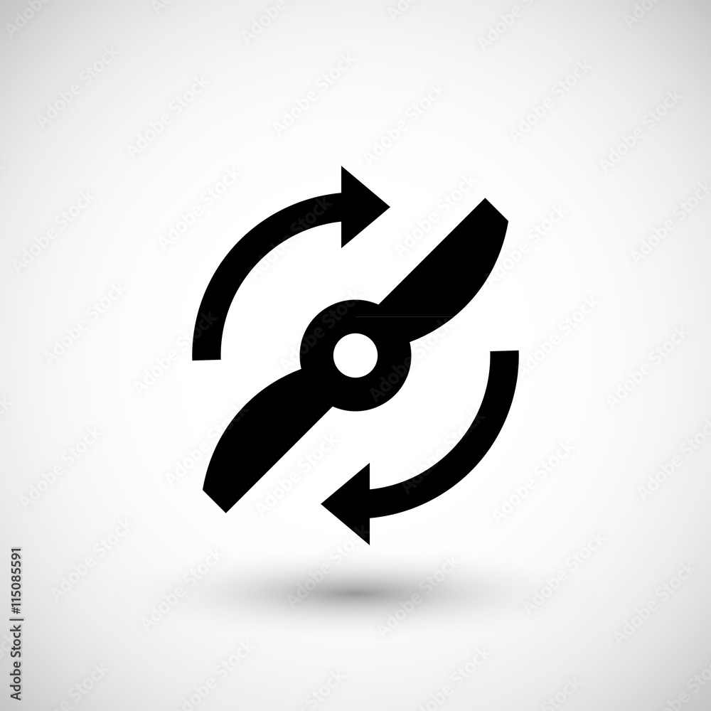 Propeller symbol icon Stock Vector | Adobe Stock