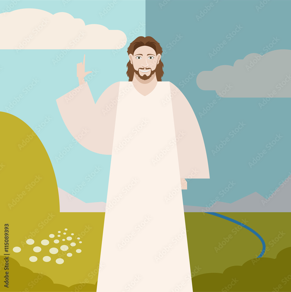 Jesus Christ Banner Stock Vector | Adobe Stock