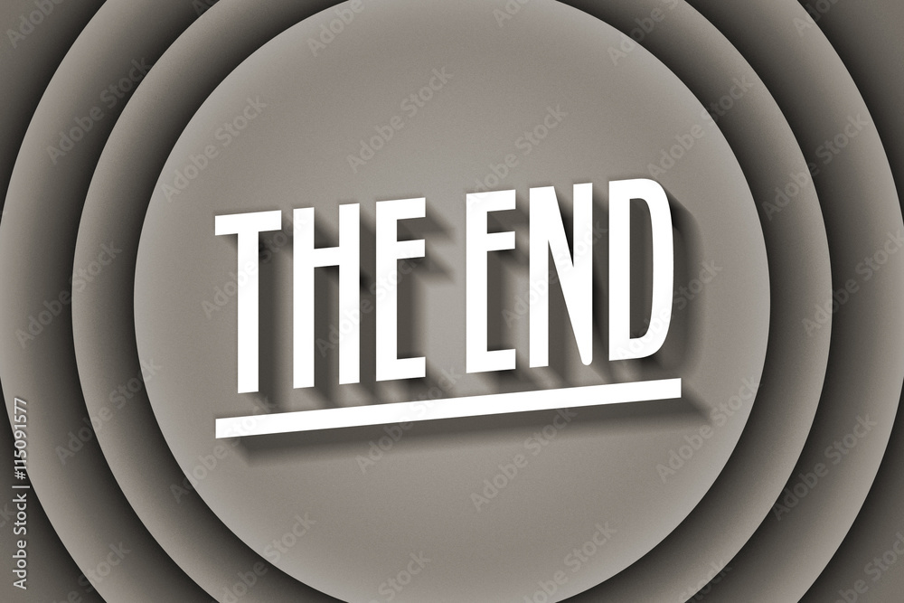 The End Old Movie Title Stock Illustration | Adobe Stock