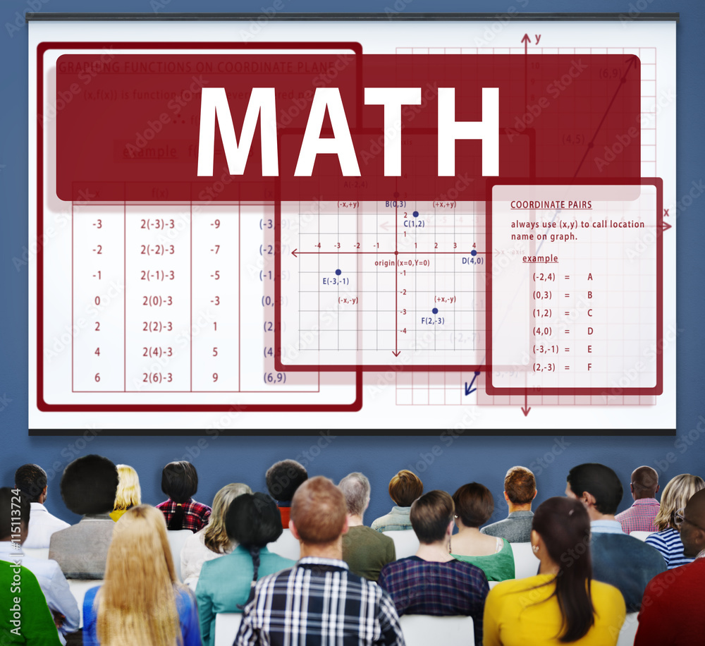 Math Mathematics Calculation Chart Concept Stock Photo | Adobe Stock