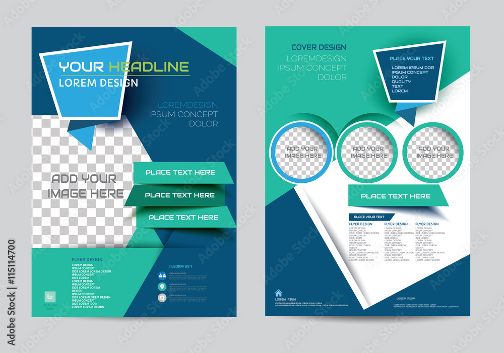 corporate brochure flyer design layout template in A4 size.vector Stock Vector | Adobe Stock