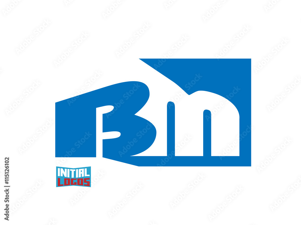 BM Initial Logo for your startup venture Stock Vector | Adobe Stock