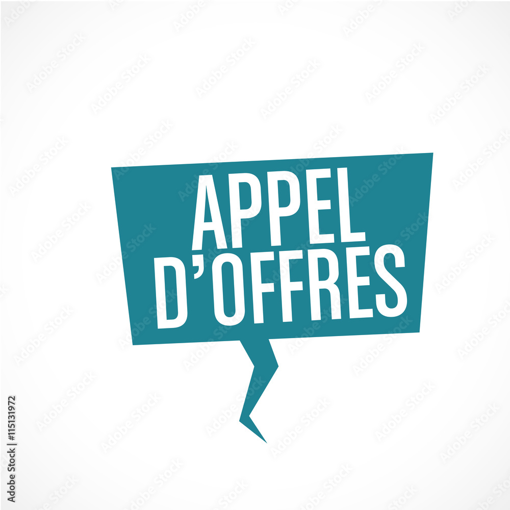 appel d'offres Stock Vector | Adobe Stock