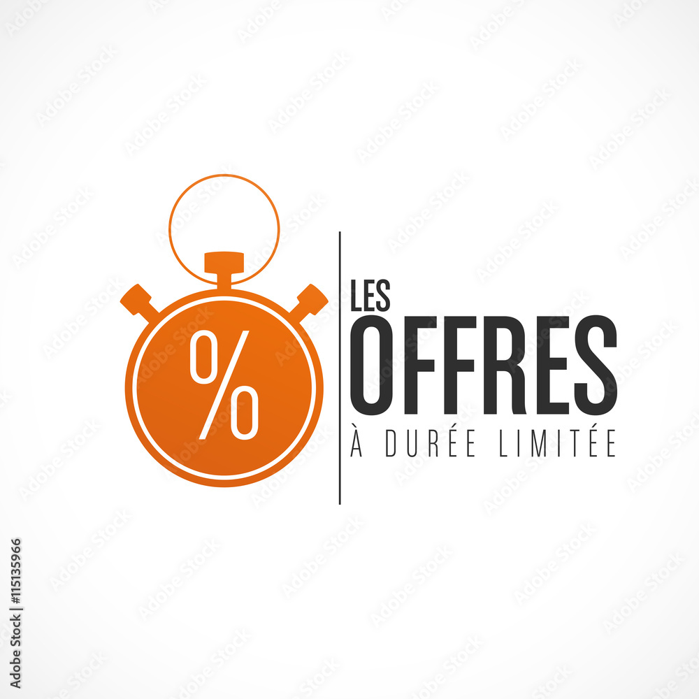 offres à durée limitée Stock-Vektorgrafik | Adobe Stock